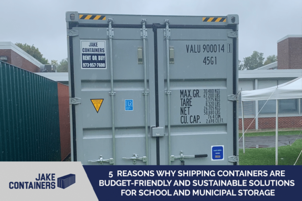 Shipping Containers as Solutions for School and Municipal Storage